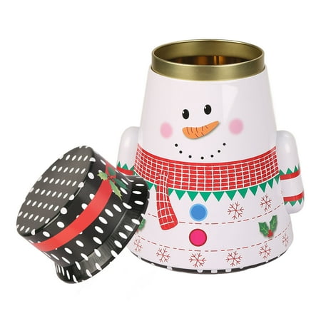 Tbest Christmas Candy Iron Box Roly Poly Design Santa Claus Snowman ...