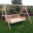 A & L Furniture Western Red Cedar A-Frame Swing Stand for Swing or ...