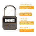 Programmable Keyless Heavy Duty Metal Combination Padlock with Smart Timer, LCD Display & Micro ...