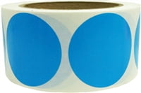 Light Blue Circle Stickers | 2" Inches Round | 500 Pack - Walmart.com