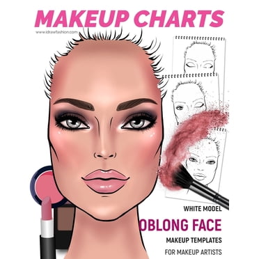 Makeup Face Charts: Portfolio Workbook for Makeup lovers 100 Pages " 8 ...