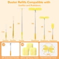 6 ft Heavy Duty Extendable Duster Handle with 50 Refills, 360° Multi ...