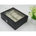 Ktaxon PU Leather Wrist Watch Display Box with 10 Compartments for ...