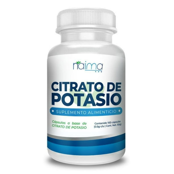 Citrato Potasio Suplemento Alimenticio 100 Capsulas 500 Mg Naima Lab ...