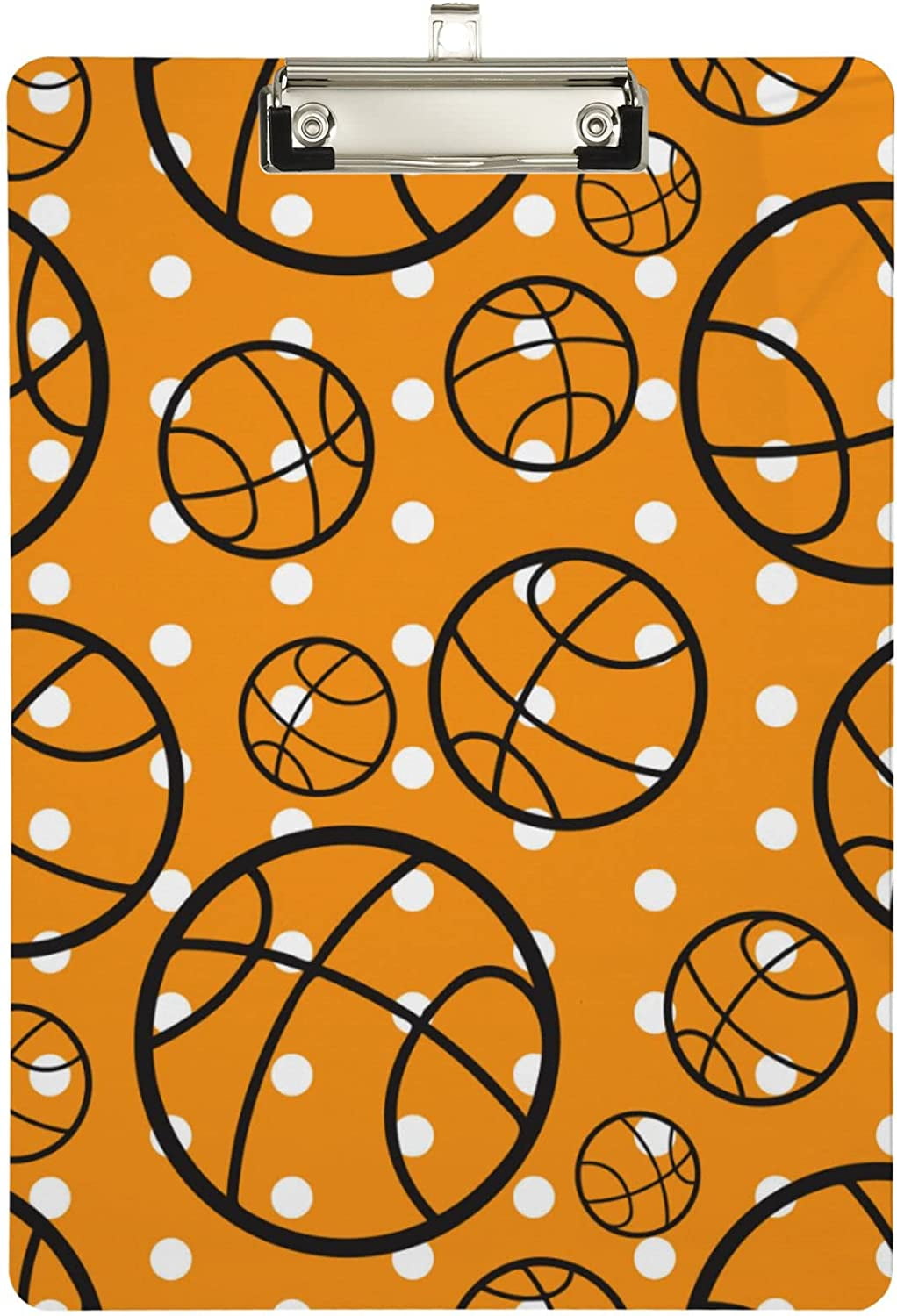 FMSHPON Basketball Dots Floral Pattern Clipboard Hardboard Wood Nursing ...