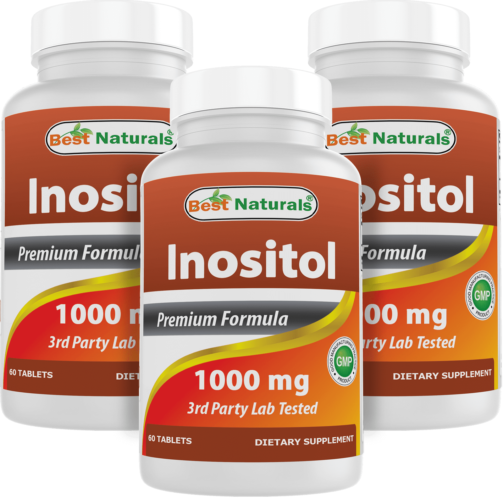 Best Naturals, Inositol Supplement 1000 mg Vitamin Complex, 3 Pack, 60 ...