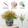 Red Artificial Monkey Grass Plants 20 Pack Outdoor UV Resistant Decor ...