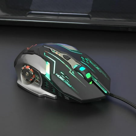 ABS Plastic Gaming Mouse Wired LED Optical USB Laptop Computer Mouse ...