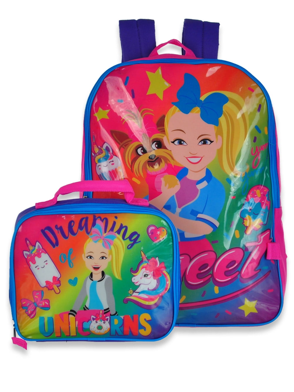 JoJo Siwa Girls' 2-Piece Unicorn Backpack With Lunchbox Set - pink ...