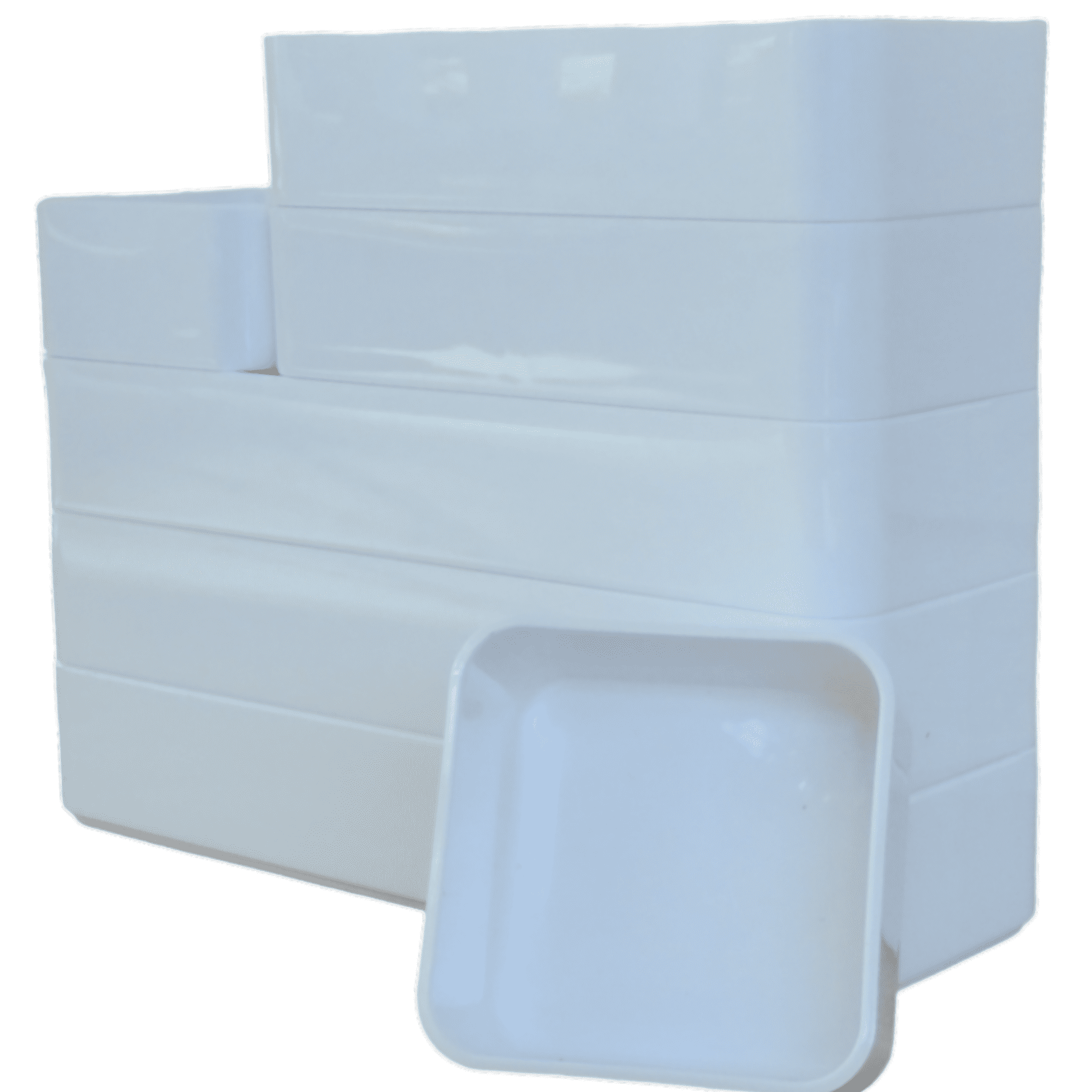 Nelaf White Drawer Organizer- 12in L x 5in W- Stackable Multifunctional ...