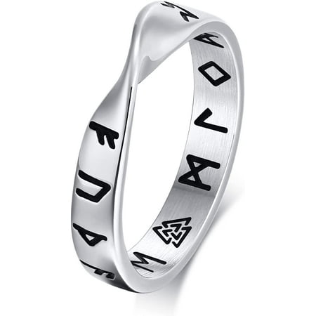 Twisted Mobius Viking Ring Band : Amulet Stainless Steel Infinity Norse ...