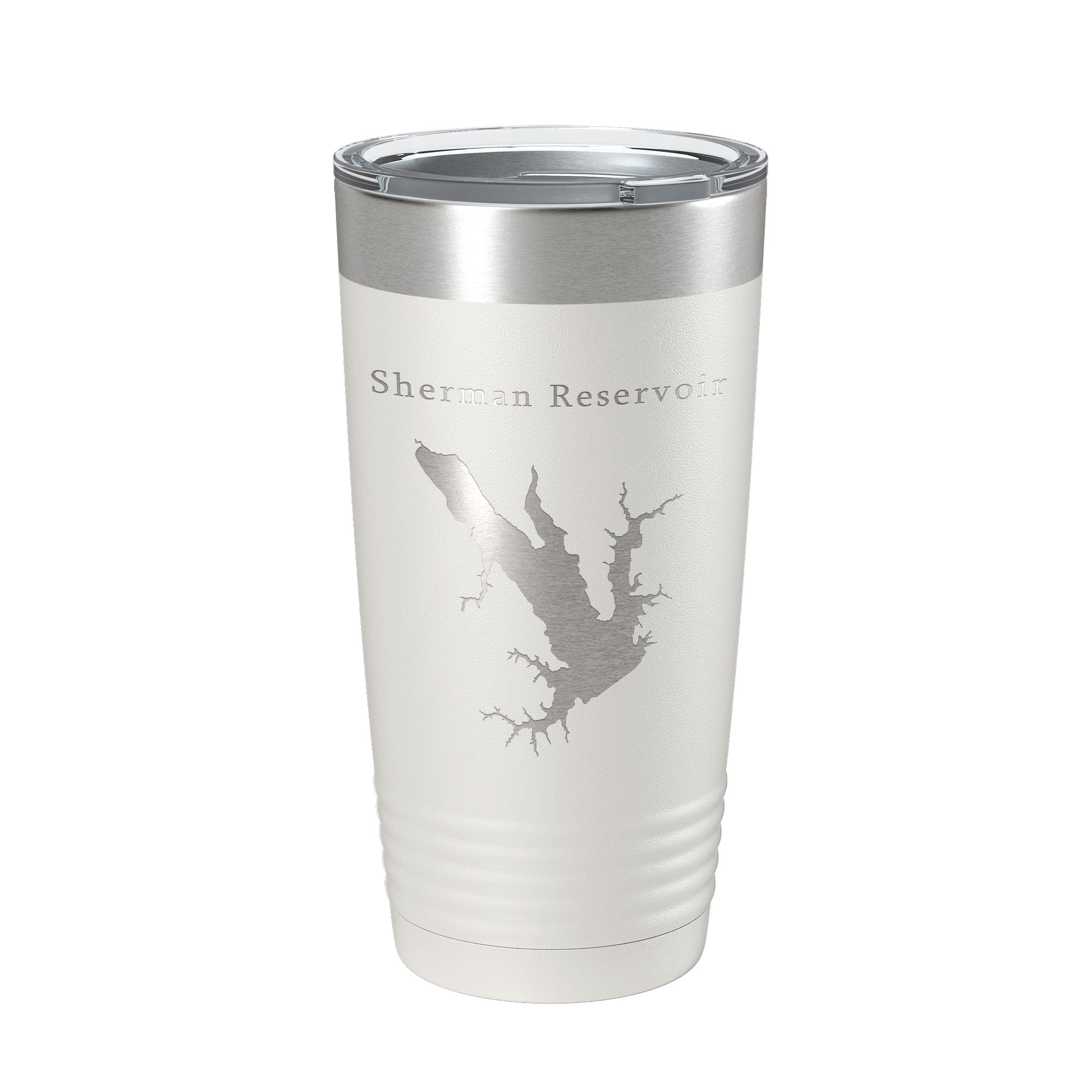 Sherman Reservoir Tumbler Lake Map Travel Mug Insulated Laser Engraved ...
