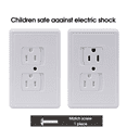 6-Pack Self-Closing Outlet Covers, Wall Socket Plate Automatic Sliding ...