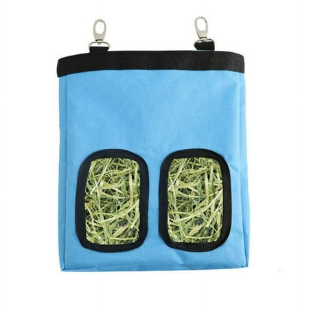 Blue-Rabbit Hay Bag - Hay Feeder - Black Hanging Hay Bag - Storage ...