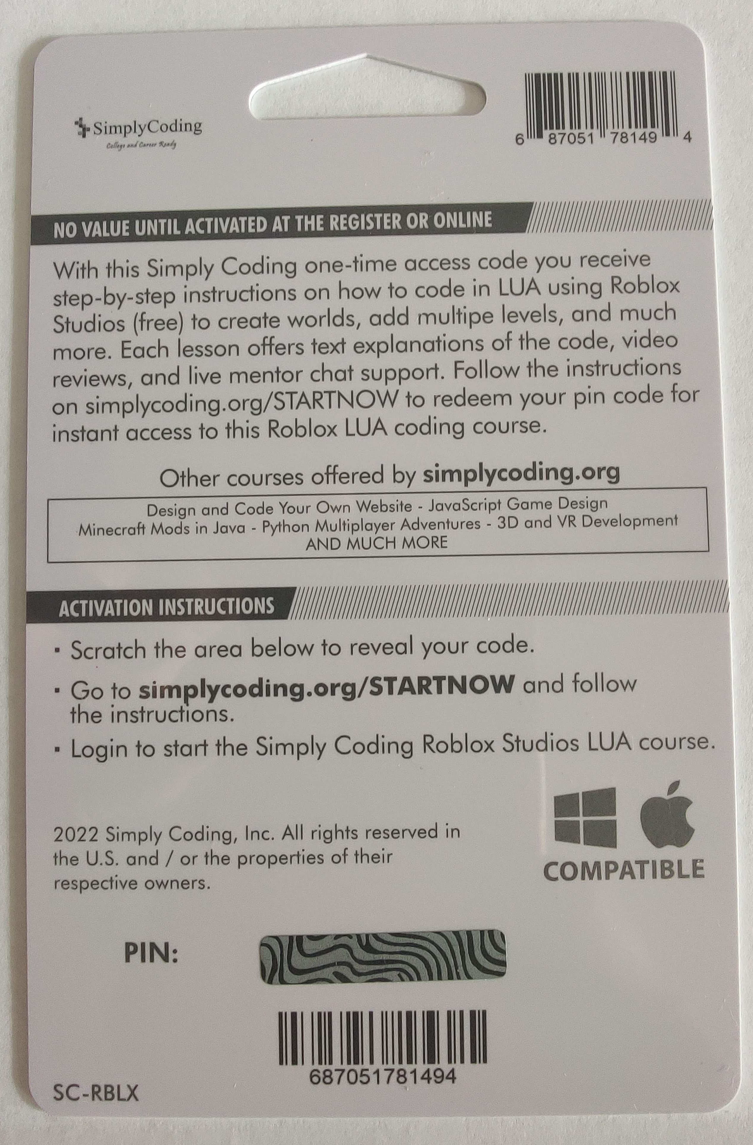 Buy Simply Coding Programming Software for Kids – Interactive Roblox Coding in Lua - Computer ...