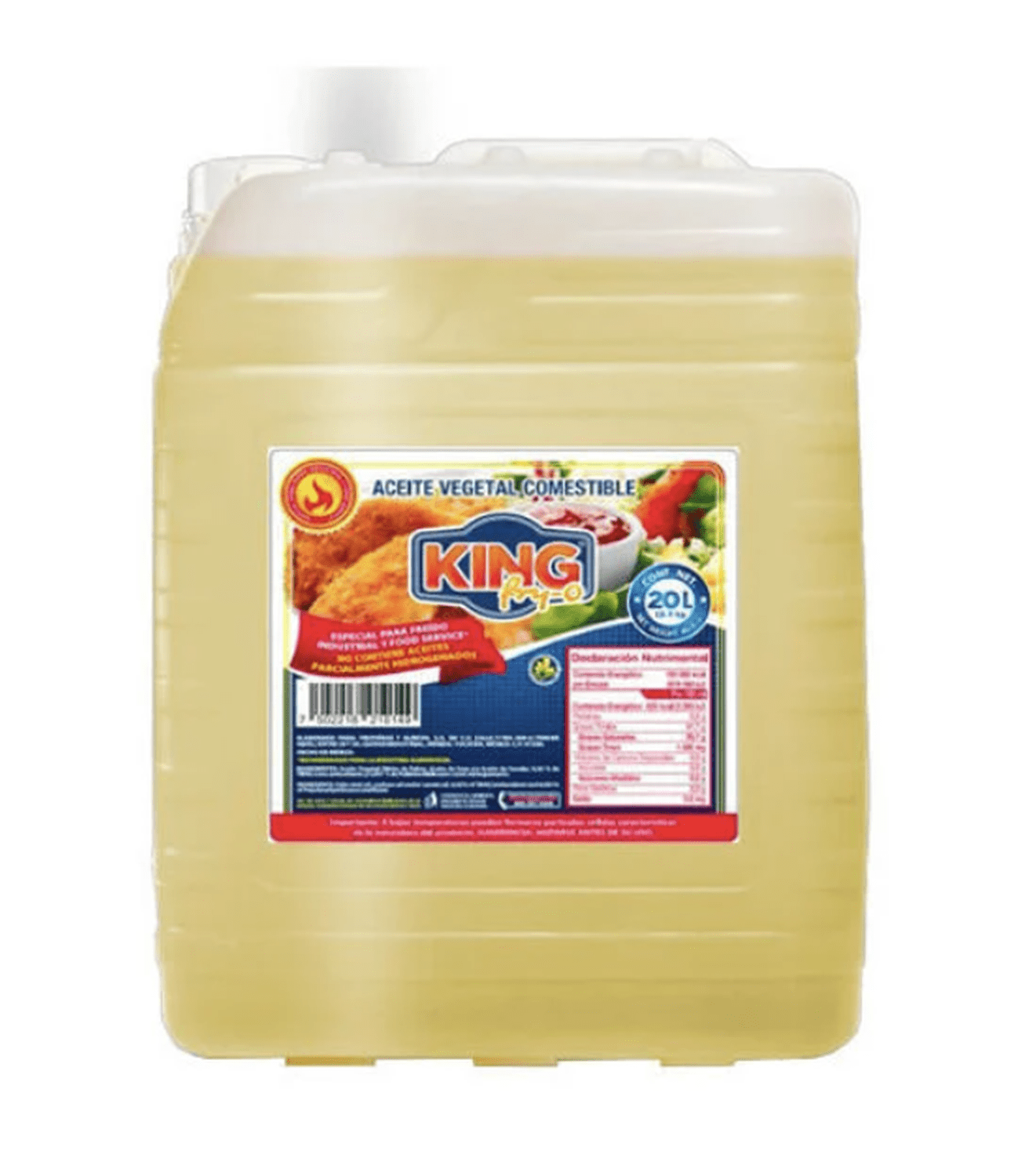 Aceite King Fry Para Freido Profundo Cubeta De 20l Amarillo Bodega