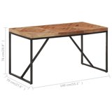 vidaXL Dining Table Kitchen Dining Room Table Solid Acacia and Mango ...
