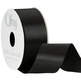 Offray Ribbon, Black 1 1/2 inch Acetate Polyester Outdoor Ribbon for ...