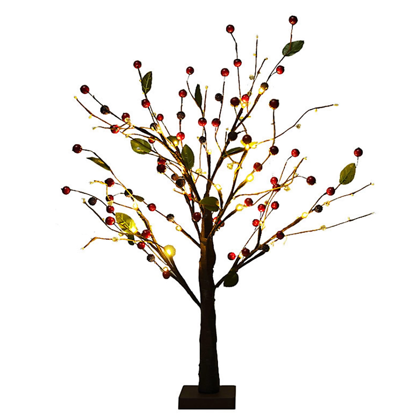 Lámpara de Rama de Baya LED ANGGREK Rojo Gloden 55 cm | Walmart en línea