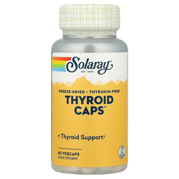 Suplemento Solaray Thyroid Caps 60 cápsulas vegetarianas liofilizadas | Bodega Aurrera en línea