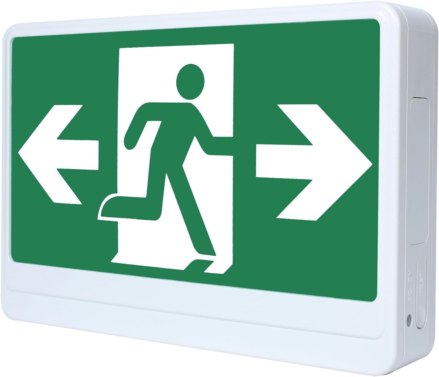 Qllite Running Man Exit Sign, LED Emergency Exit Light with Battery ...