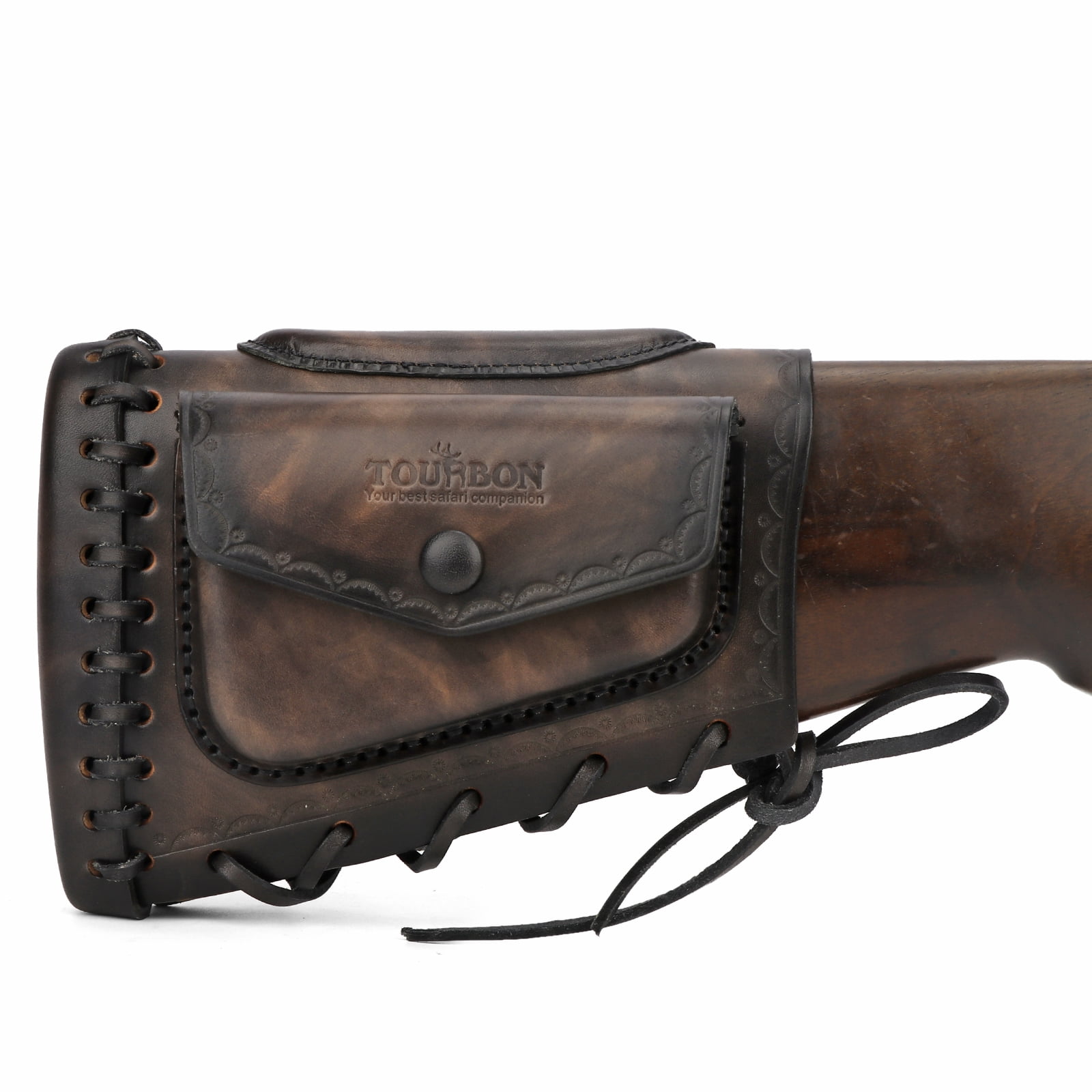 Cheek Riser TOURBON Leather Recoil Pad & Cheek Rest - Fits Rifle ...