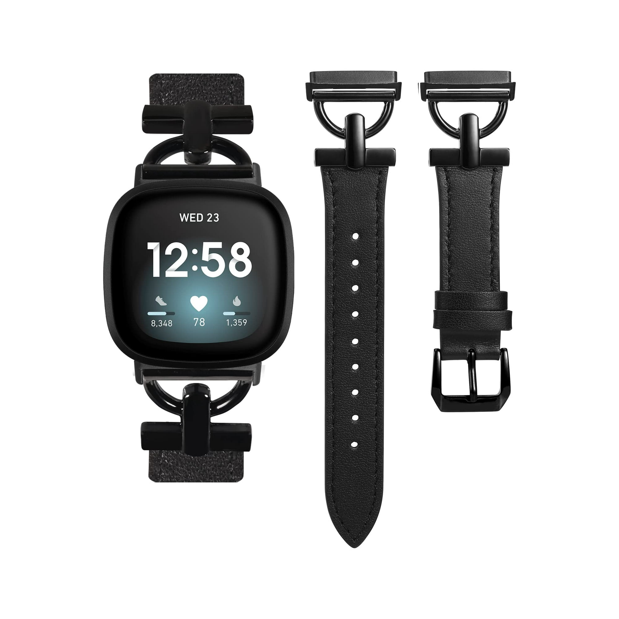 Click here for Wearlizer Leather Band Compatible With Fitbit Sens... prices