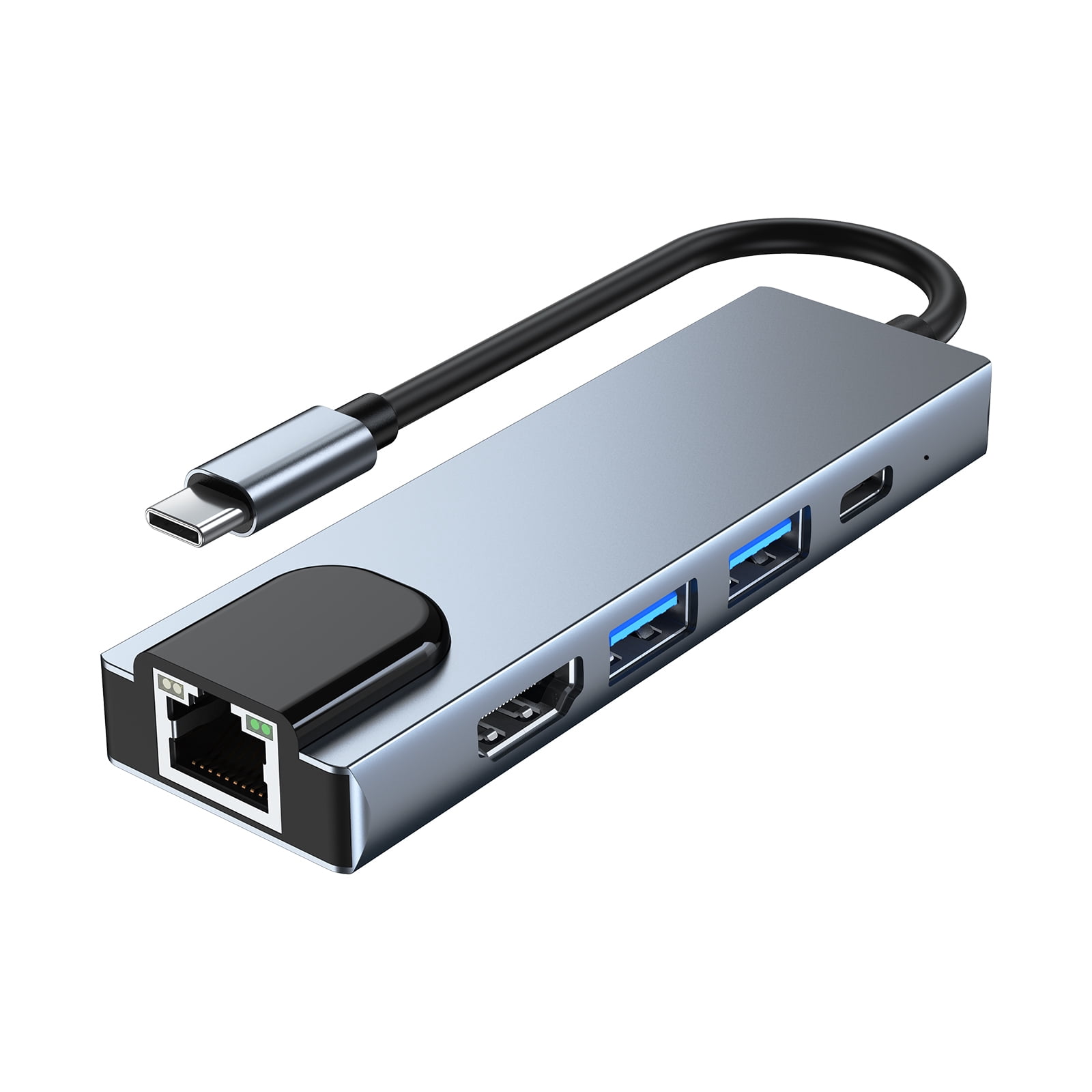 2007 5-en-1 USB C Hub Multi-función Tipo C Estación de acoplamiento con ...