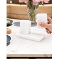 Radicaln Marble Salt and Pepper Shakers Set with Tray 2.5" White ...