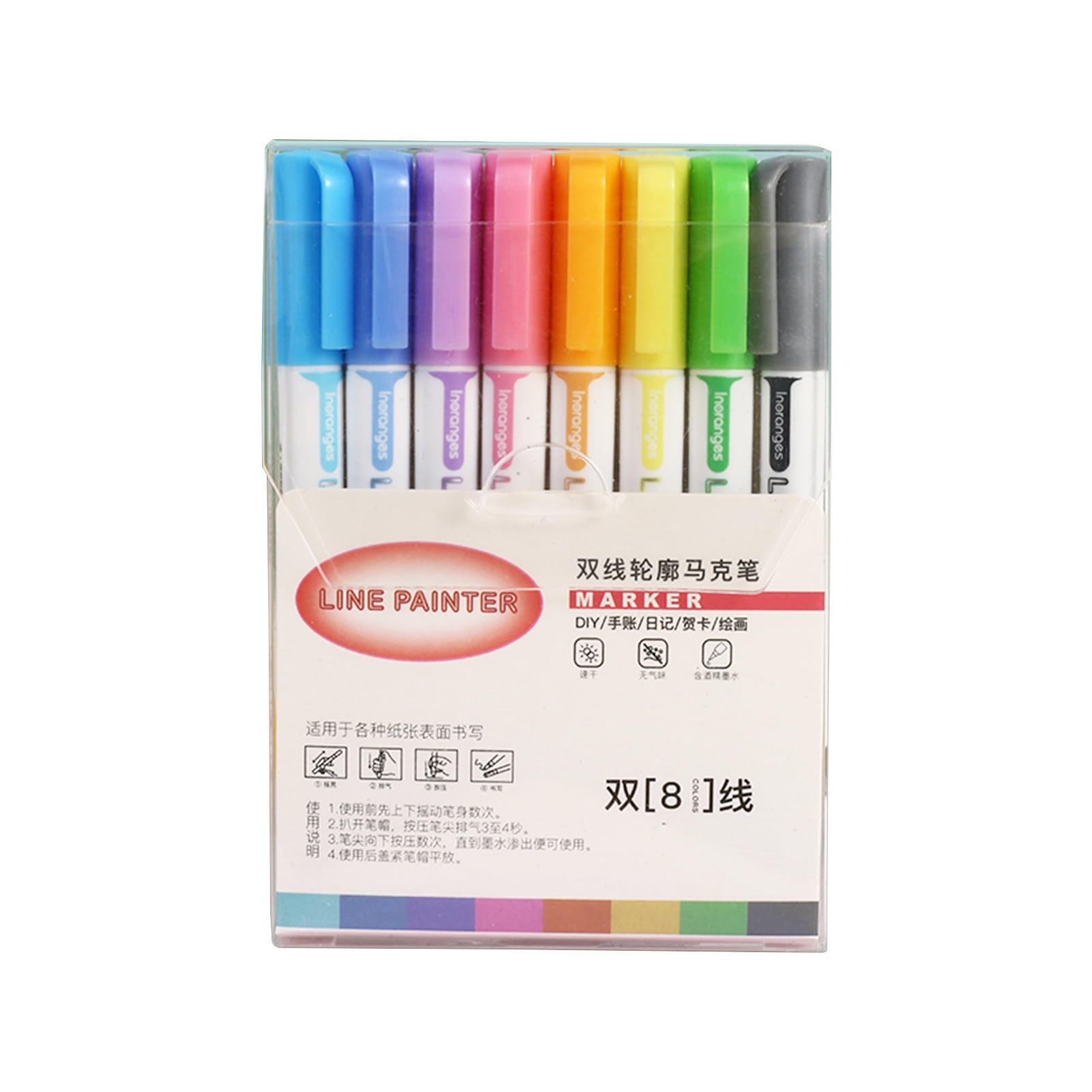 Click here for Tfixol8 Colors Double Line Coloring Markers Outlin... prices