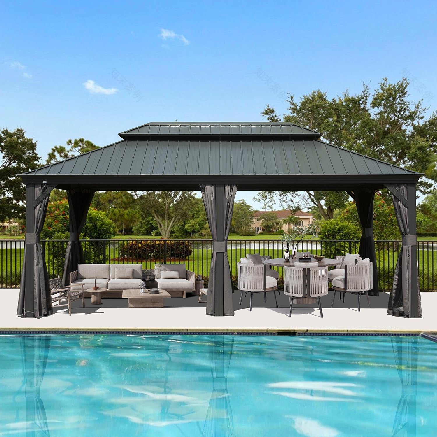 Click here for Domi Outdoor Living 12x20hardtop Gazebo  Aluminum... prices