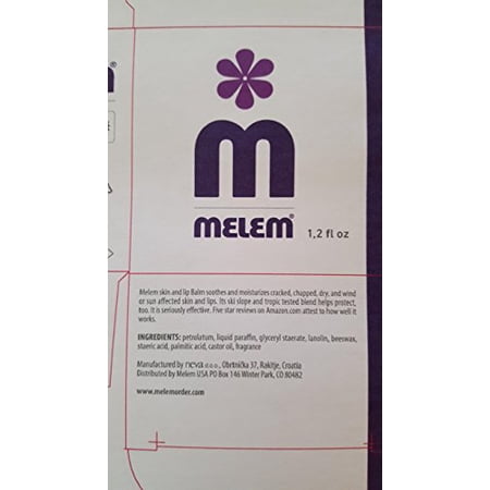 Melem Skin and Lip Balm, Relieves Dry, Flaky and Cracked Skin, with ...