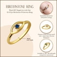 14K White Gold Evil Eye Birthstone Protection Ring Clear CZ (SIZE 9.75 ...