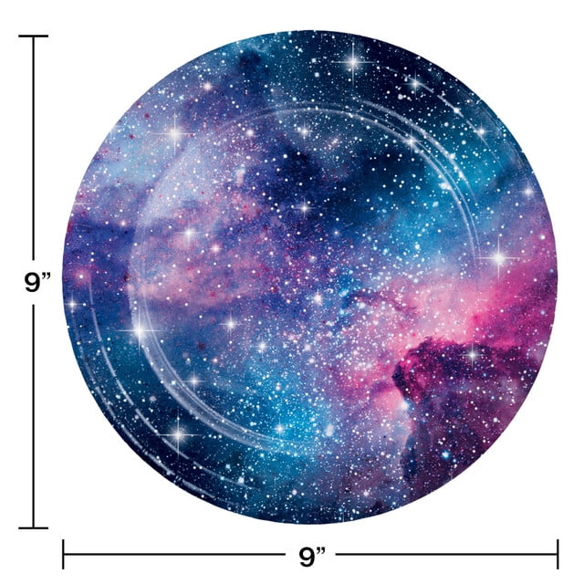 Galaxy Party 9" Dinner Plate (8) - Walmart.com