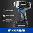 Hammerhead 20V 1/4 Inch Cordless Impact Driver Kit with 1.5Ah Battery ...