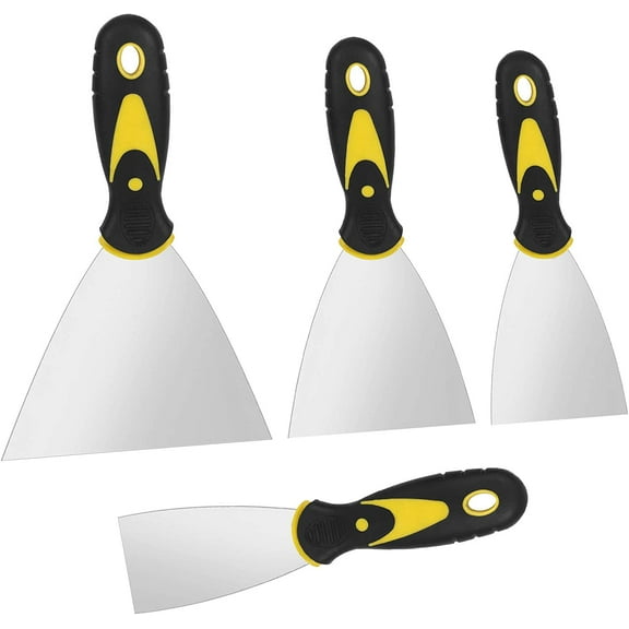 BUZIFU 4 Pcs Wallpaper Scraper, Stainless Steel Paint Scraper Filling ...