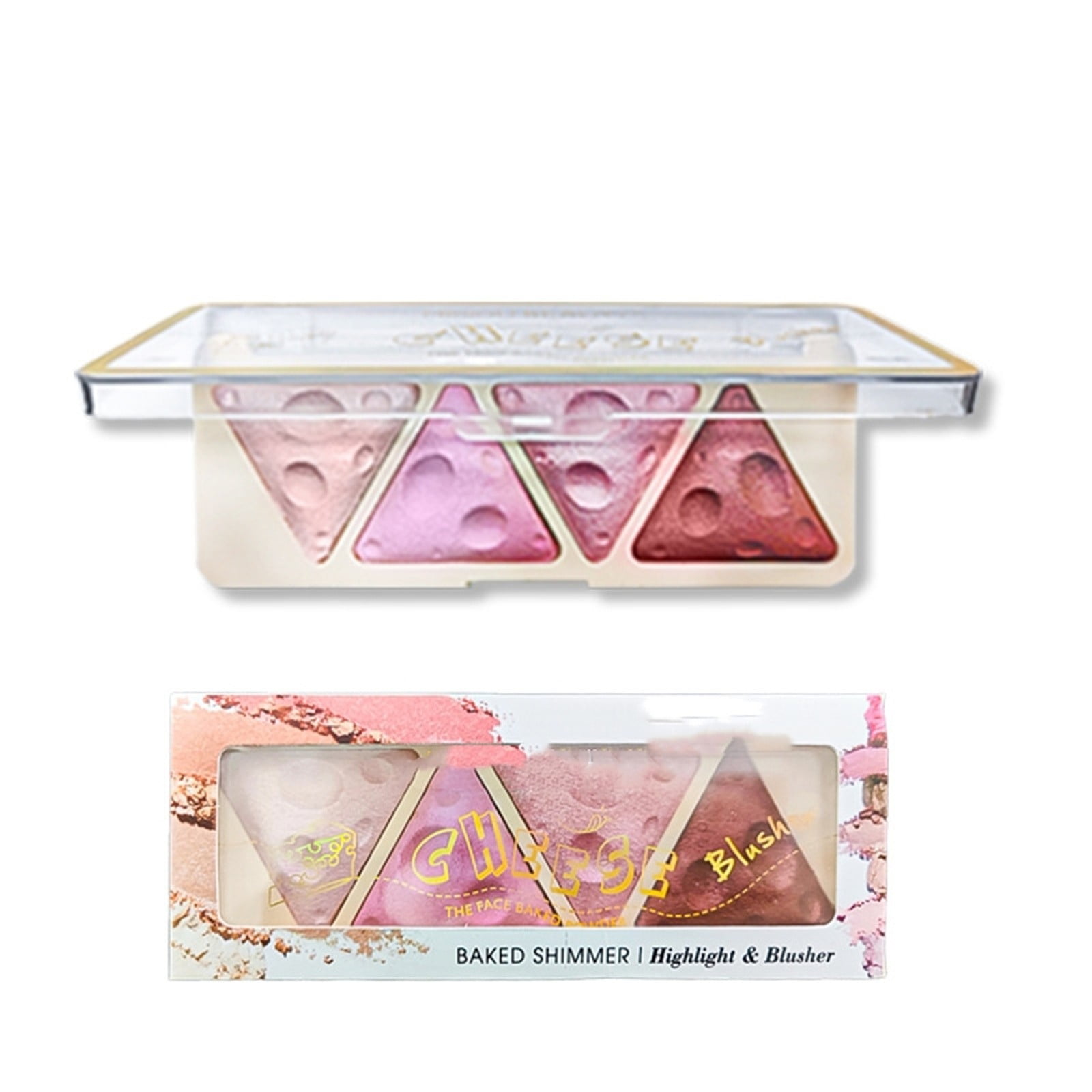 TechWave Makeup Face Powder 4 Colors Bronzer Highlighter Powder Korean ...