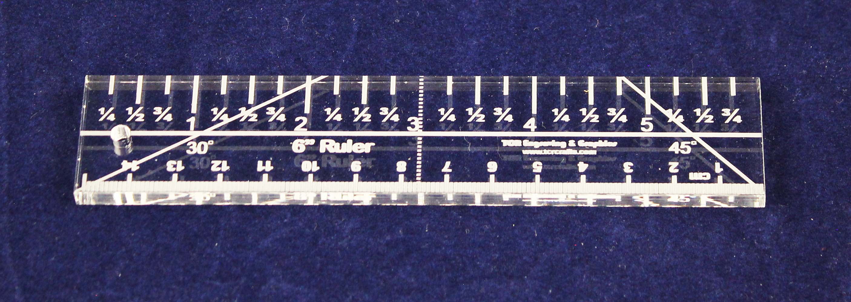 6" Mini Ruler Imperial/metric Template 1/4"- Clear Acrylic - Quilting ...