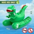 WonderStone Inflatable Dinosaur Pool Float, Rideable, 59x24x35 Inches ...