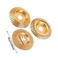 3 PCS Wood Carving Disc Set for Angle Grinder Alloy Steel Shaping Wheel ...