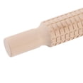 BIMZUC 4PCS Embossed Wooden Rolling Pins (8.3 in / 21 cm) - Engraved ...