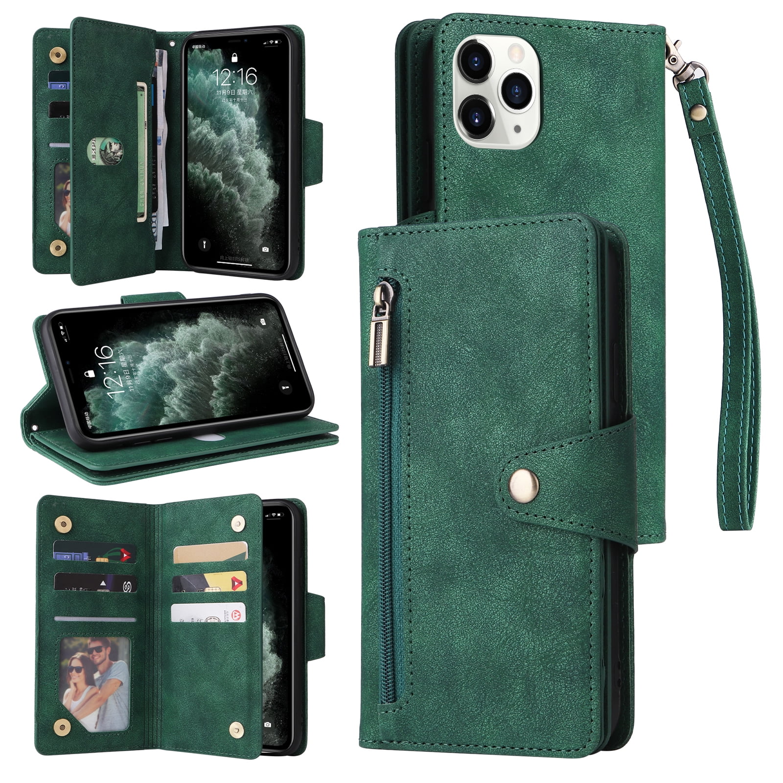 Feishell for Apple iPhone 11 Pro Wallet Case with Wrist Strap,Premium ...