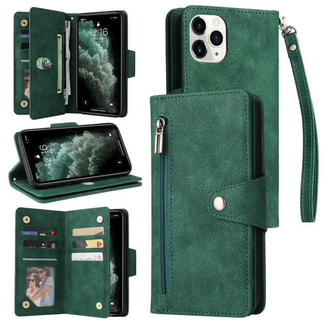 Feishell for Apple iPhone 11 Pro Wallet Case with Wrist Strap,Premium ...