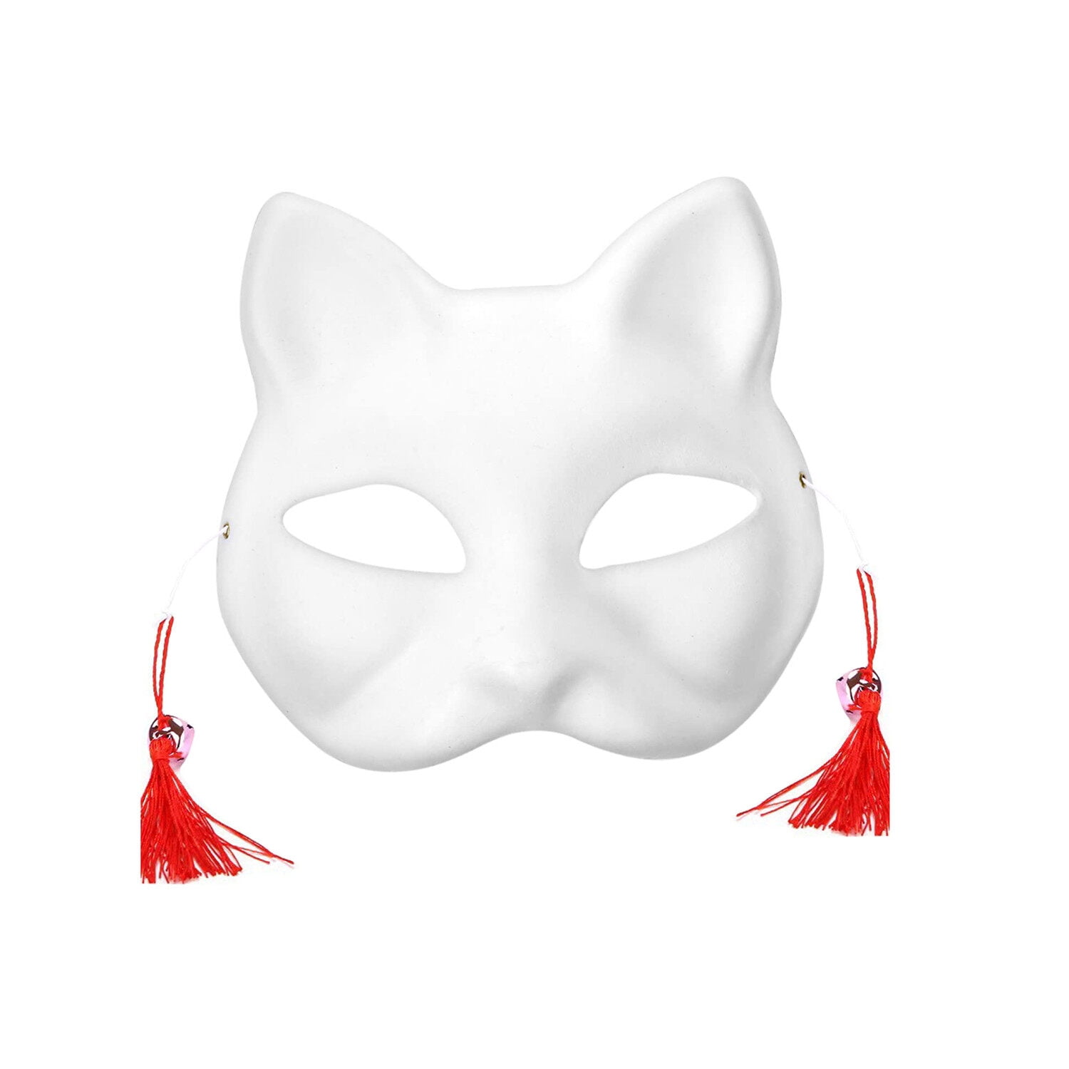 Máscara de gato Máscara de papel pintada Máscara lisa blanca Cosplay ...