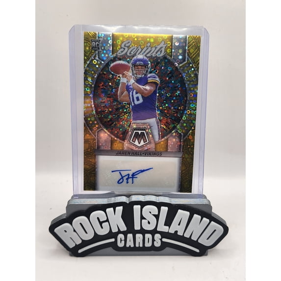 2023 Panini Mosaic Jaren Hall #RS-JHAL No Huddle Gold Prizm /10 Rookie ...