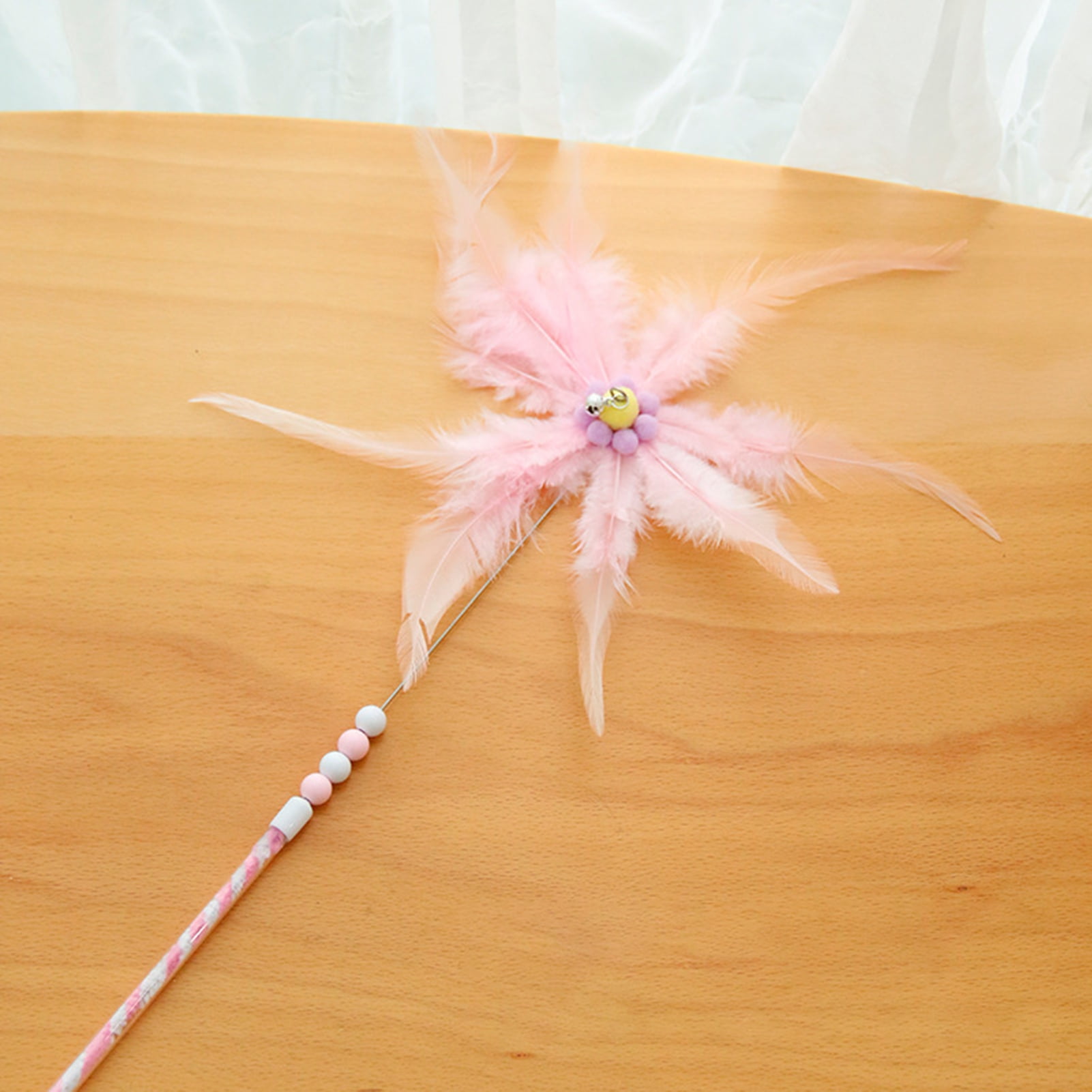 Yasu Cat Toy Relieve Stress Sleek Handle Attractive Snowflake Windmill ...