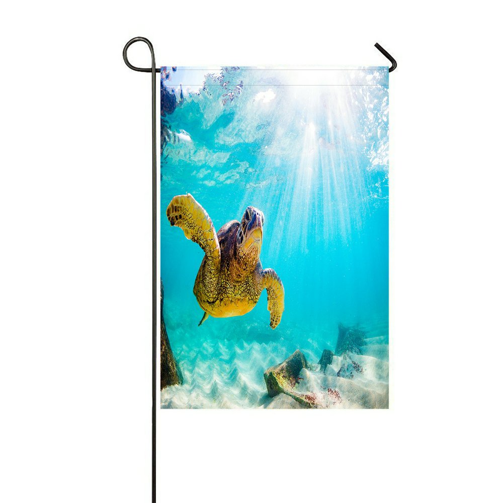 ECZJNT Hawaiian Green Sea Turtle Outdoor Flag Home Party Garden Decor ...