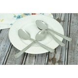 Mainstays Lace Stainless Steel Silver Adult Dinner Spoon, 4- Piece Set ...