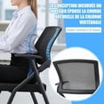 Folding Foldable Office Chair with Wheels & Armrest, Mesh Back for ...