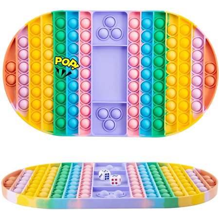 KOX NUR Big Size Bubble Fidget Toy, Rainbow Chess Board Push Bubble ...